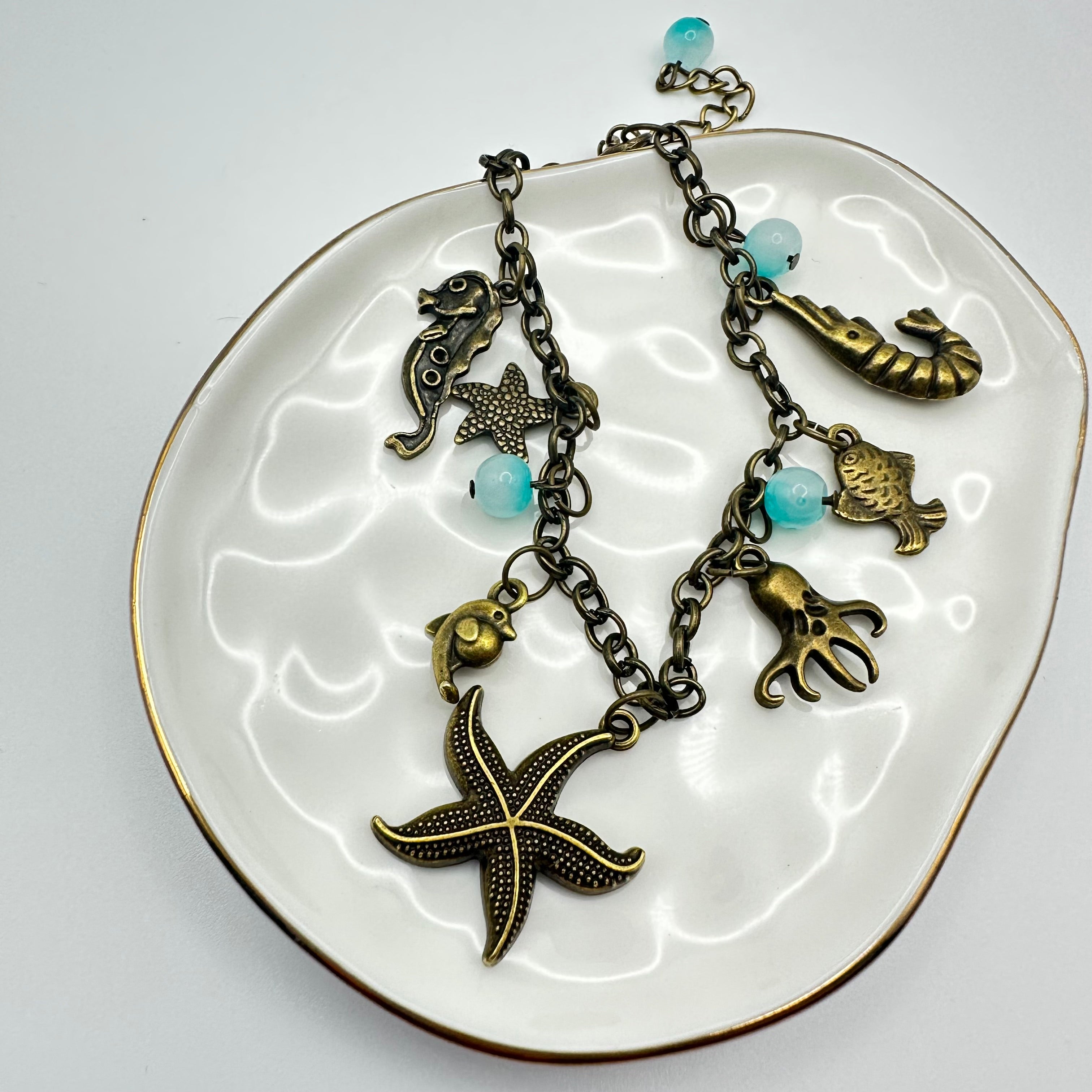 🌊 Treasure Tide Charm Bracelet – Whimsy Hollow Collective